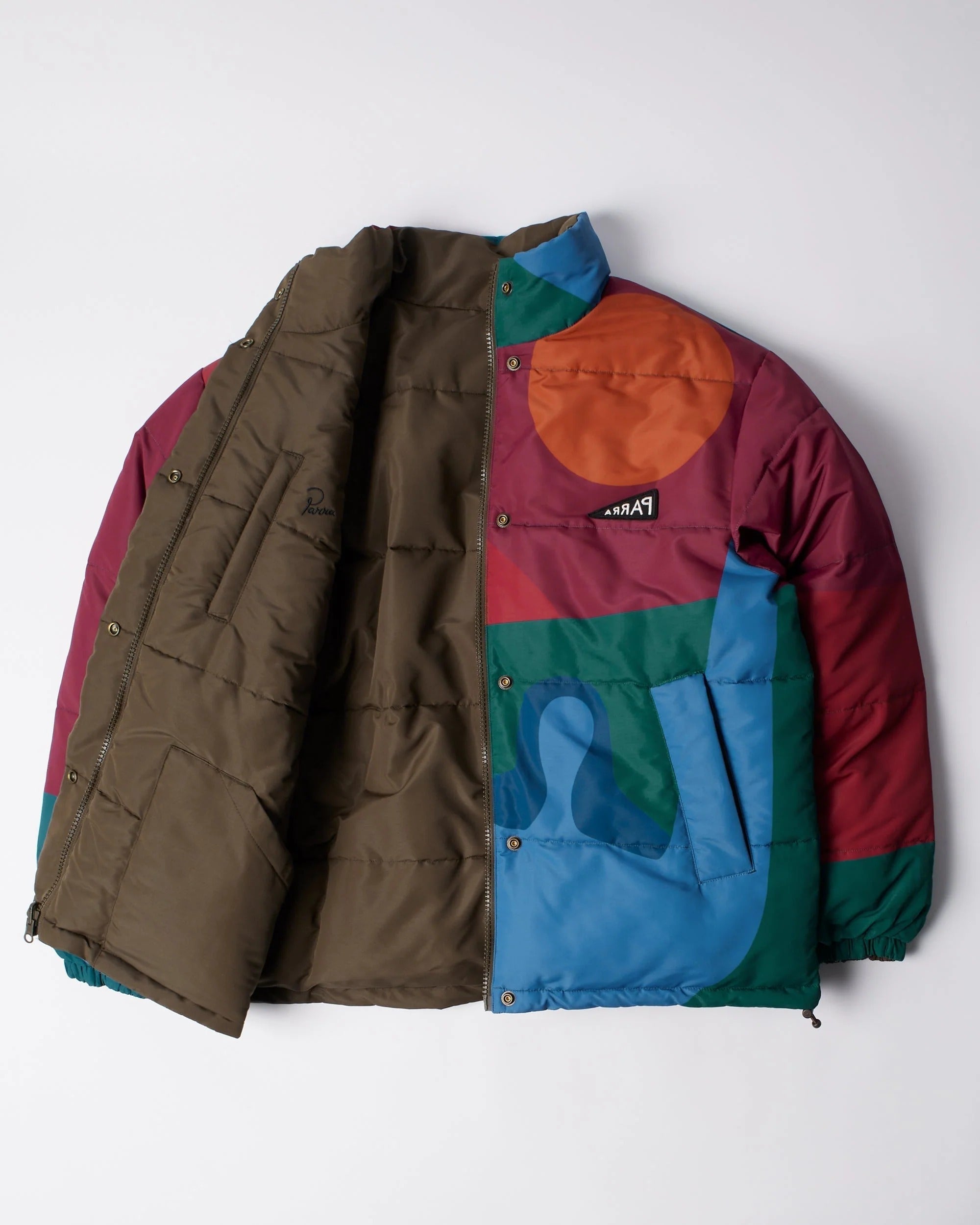 By Parra Protect the sun reversible puffer jacket - Brown – Privei